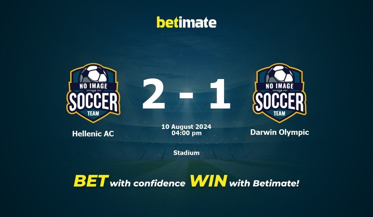 Prediksi Olimpiade Hellenic AC vs Darwin, Peluang & Tips Taruhan 08/10/2024
