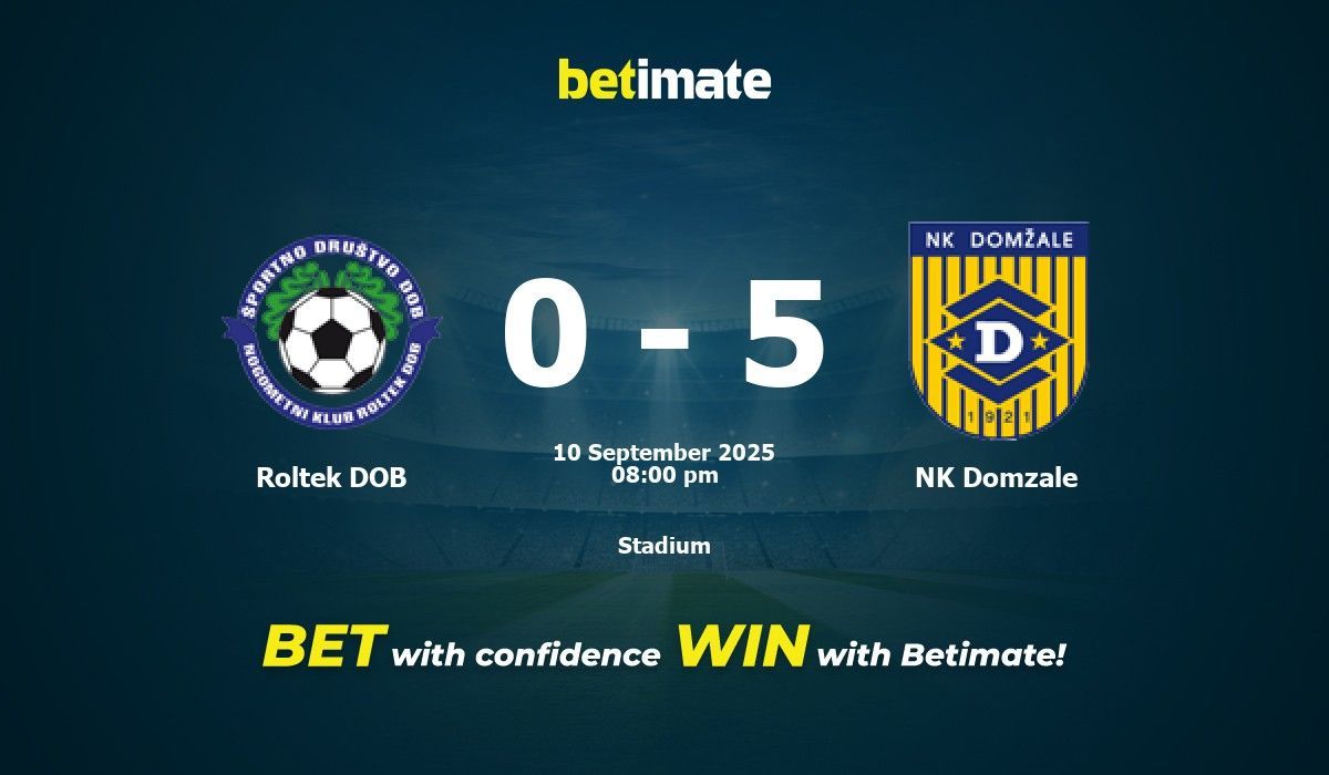 Prediksi Roltek DOB vs NK Domzale, Peluang & Tips Taruhan 09/10/2025
