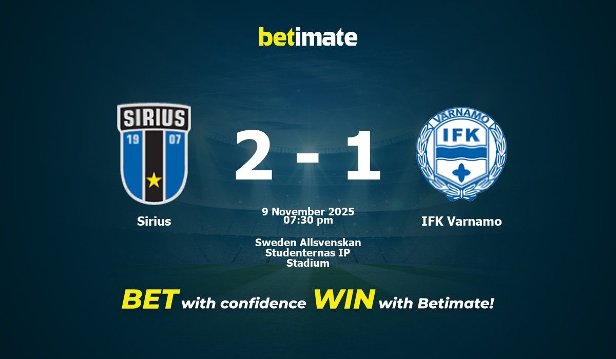 Prediksi, Peluang & Tips Taruhan Sirius vs IFK Varnamo 11/09/2025