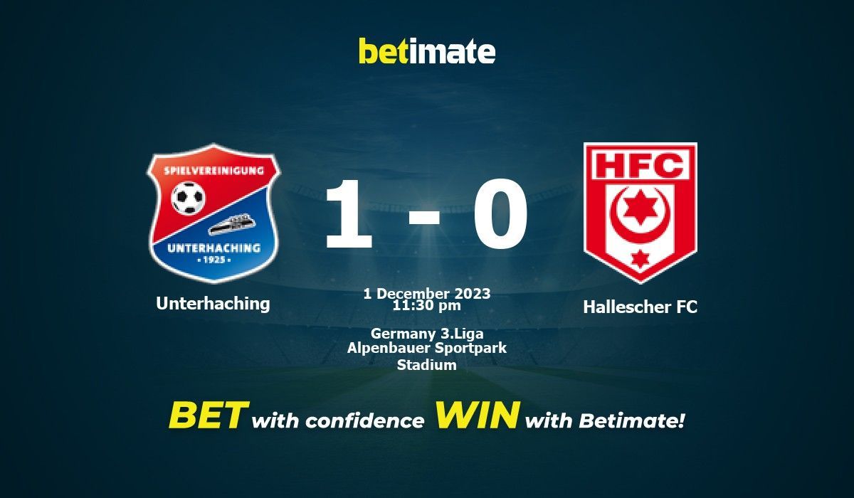 Prediksi, Peluang & Tip Taruhan Unterhaching vs Hallescher FC 12/01/2023