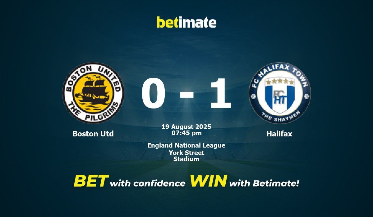 Pronostici, quote e consigli per le scommesse Boston Utd vs Halifax 19 ...