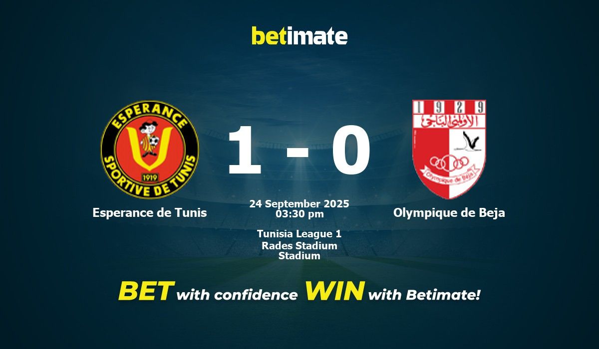 Esperance de Tunis vs Olympique de Beja Pronostici, quote e consigli di ...