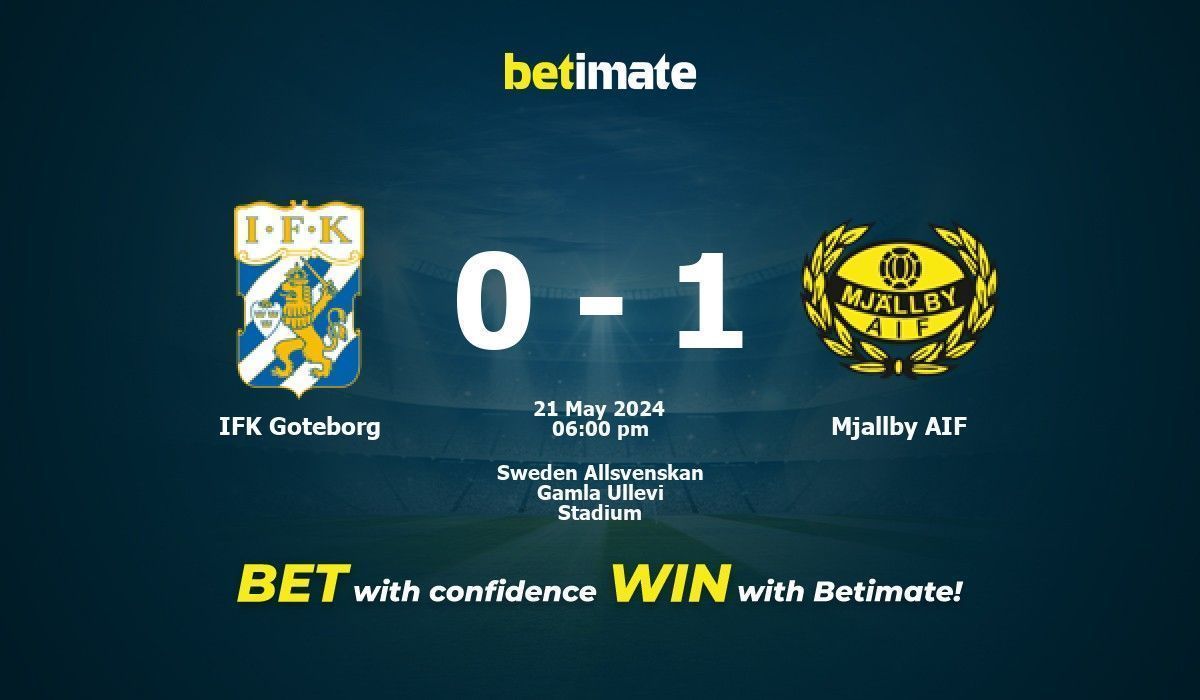 Pronostici, quote e consigli di scommessa IFK Goteborg vs Mjallby AIF 21/05/2024