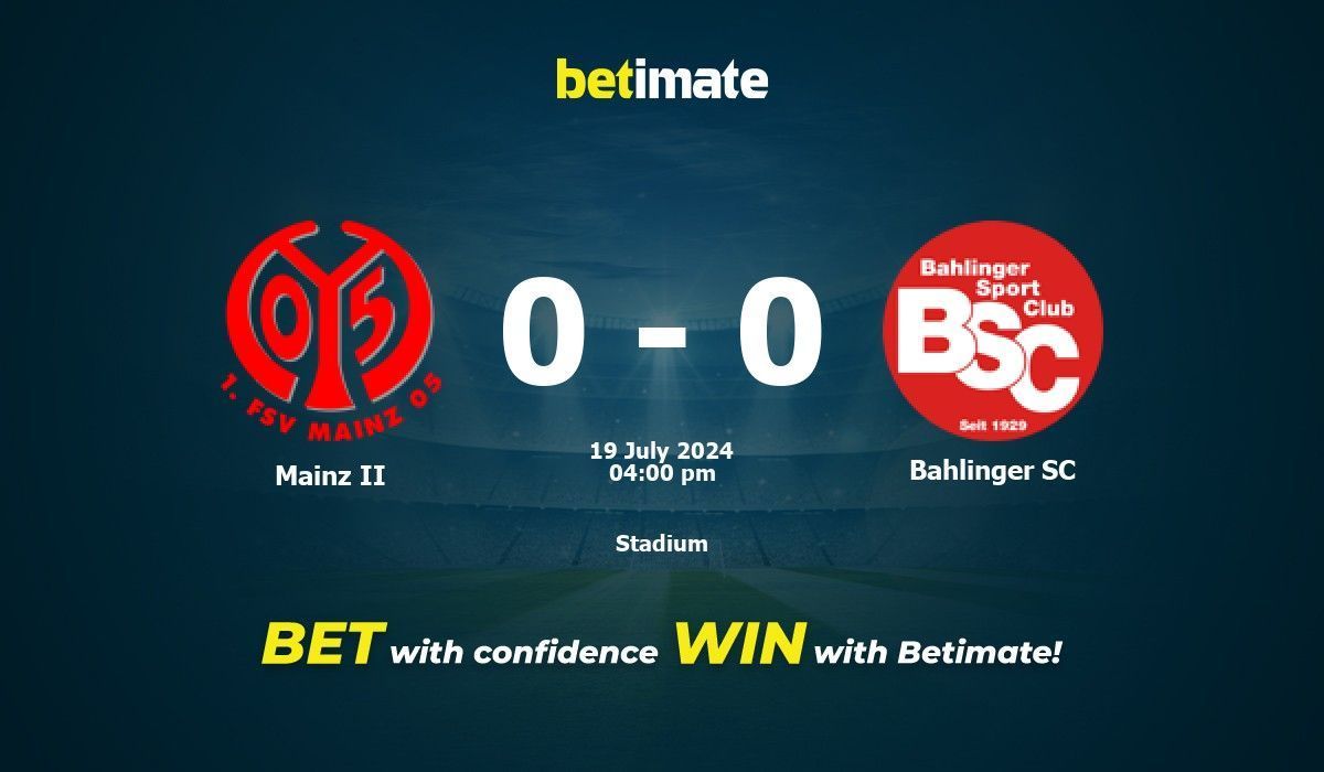 Mainz II vs Bahlinger SC Pronostici, quote e consigli di scommessa 19 ...