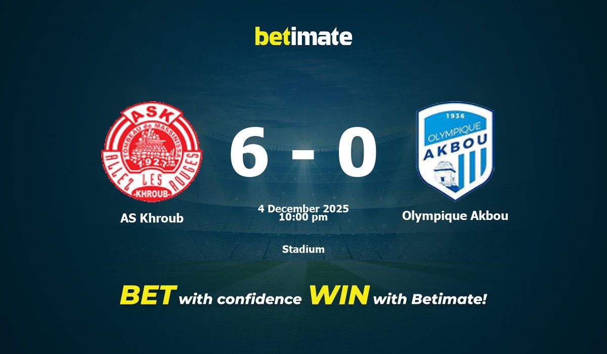 AS Khroub 대 Olympique Akbou 예측, 확률 및 베팅 팁