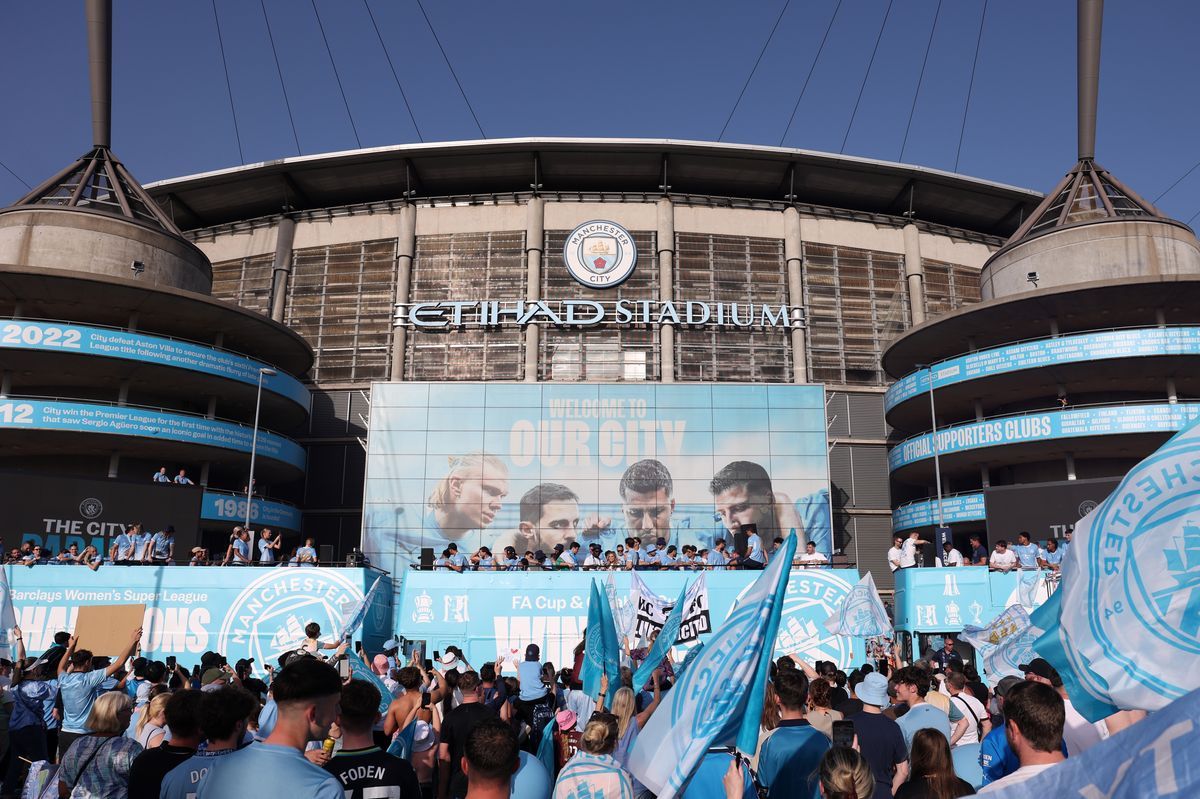 Manchester City Parade: Celebrating Domestic Double and Pep Guardiola ...