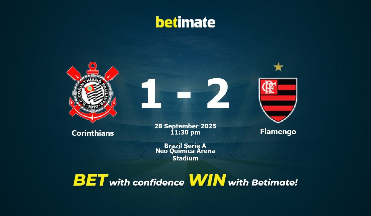 Palpite, odds e dicas de apostas para Corinthians x Flamengo 28/09/2025