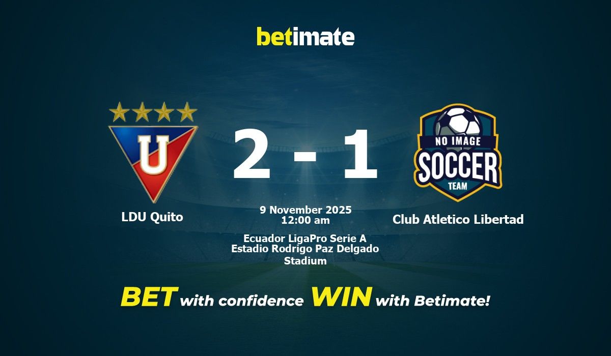 LDU Quito vs Club Atletico Libertad Prognóstico, Odds e Dicas de ...