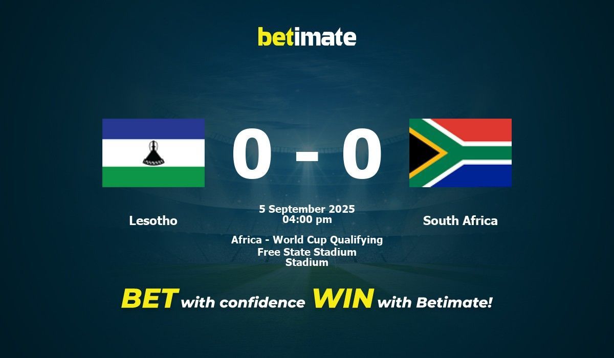 Palpite, probabilidades e dicas de apostas para Lesoto x África do Sul 09/05/2025