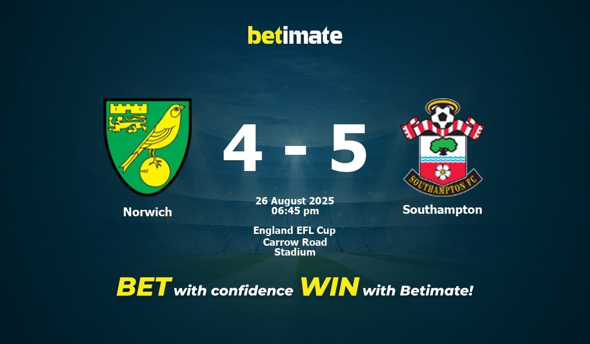 Palpite, probabilidades e dicas de apostas para Norwich x Southampton ...