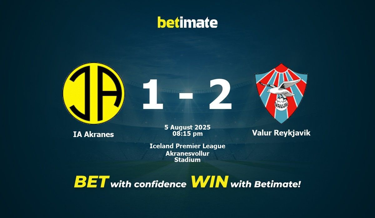 IA Akranes vs Valur Reykjavik Förutsägelse, odds och speltips 2025-05-08