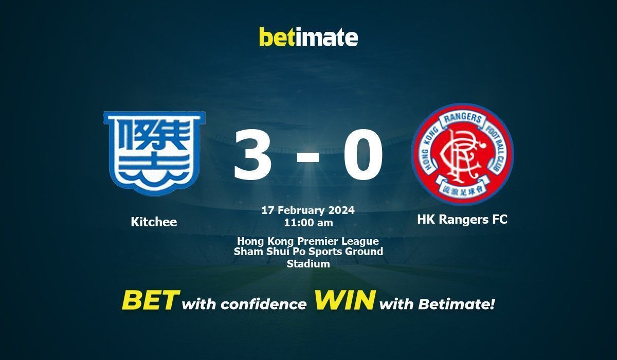 Kitchee vs HK Rangers FC Förutsägelse, odds och speltips 2024-02-17