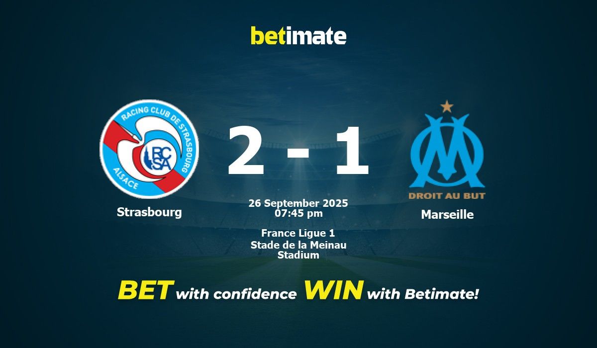 Strasbourg vs Marseille Förutsägelse, odds och speltips 26/9/2025