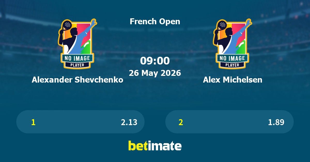 Alexander Shevchenko vs Alex Michelsen Prediction, Tennis Odds ...