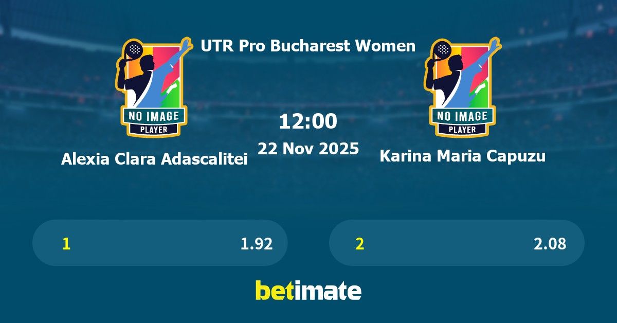 Alexia Clara Adascalitei vs Karina Maria Capuzu Prediction, Tennis Odds ...