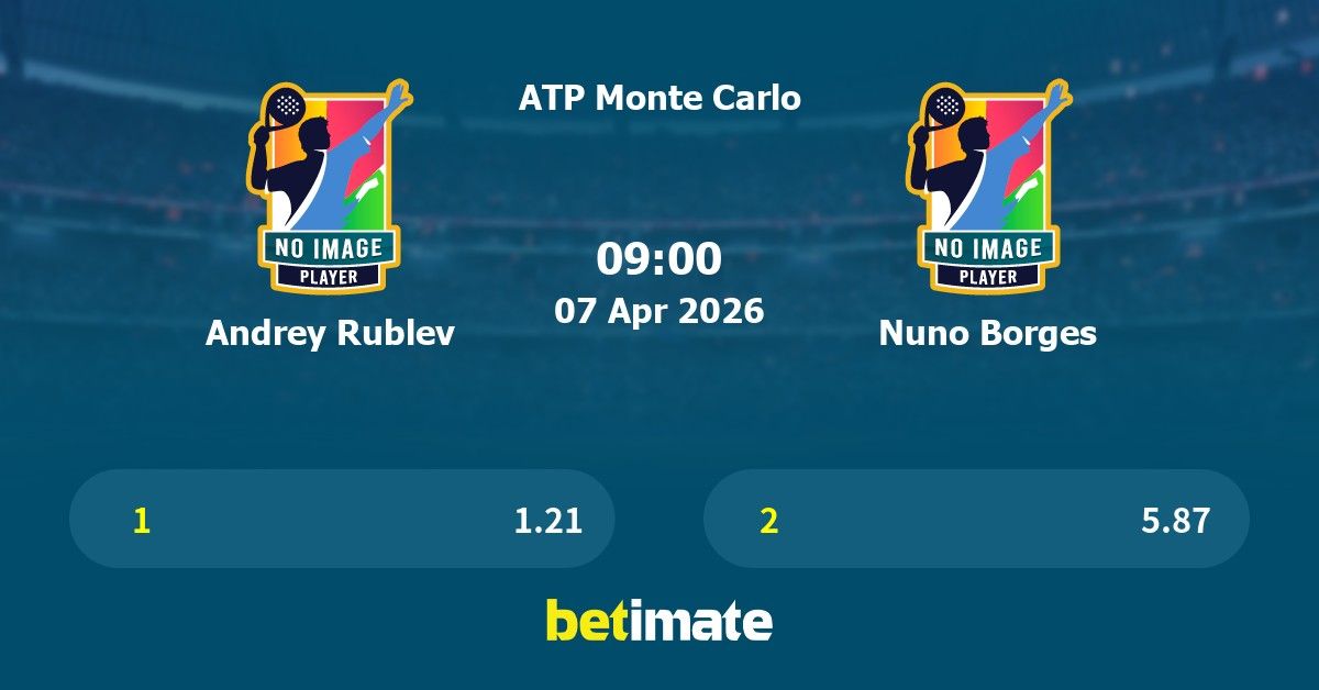 Andrey Rublev vs Nuno Borges Prediction, Tennis Odds & Betting Tips 07 ...