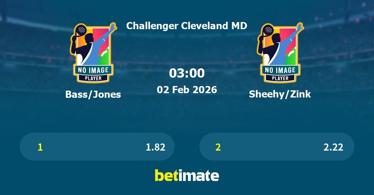Bass/Jones vs Sheehy/Zink Prediction, Tennis Odds & Betting Tips 02/02/2026
