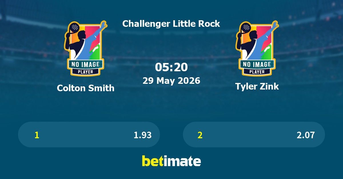 Colton Smith vs Tyler Zink Prediction, Tennis Odds & Betting Tips 29/05 ...