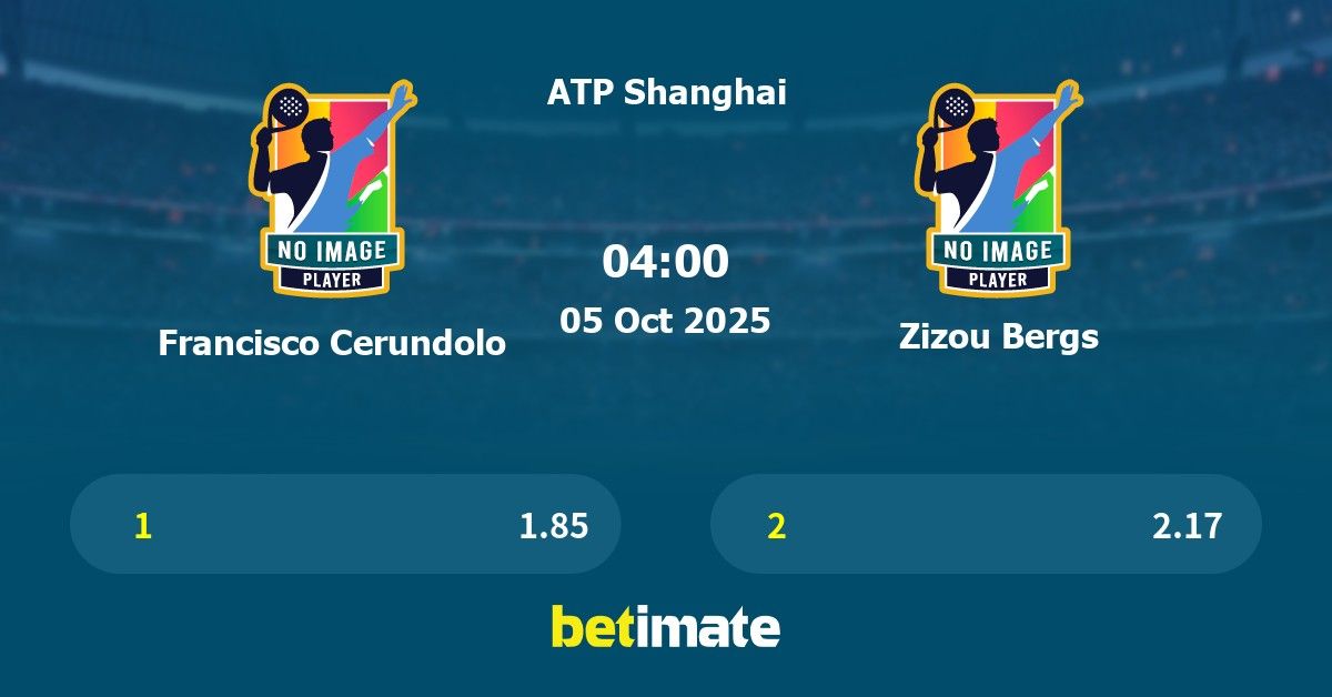 Francisco Cerundolo vs Zizou Bergs Prediction, Tennis Odds & Betting Tips 05/10/2025