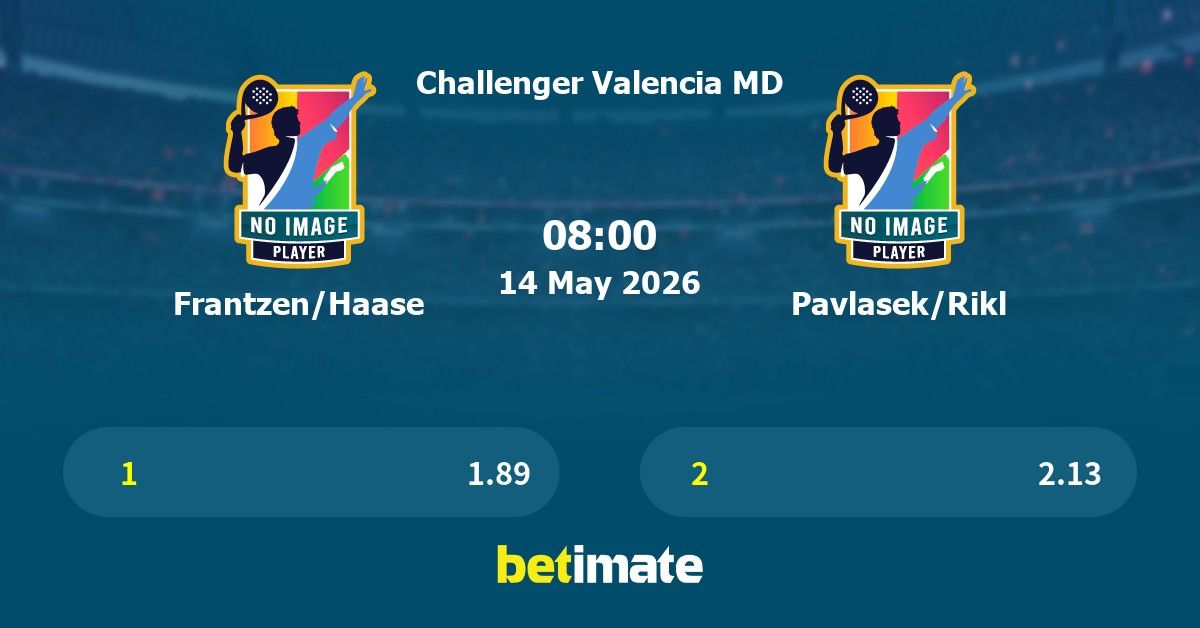 Frantzen/Haase vs Pavlasek/Rikl Prediction, Tennis Odds & Betting Tips ...