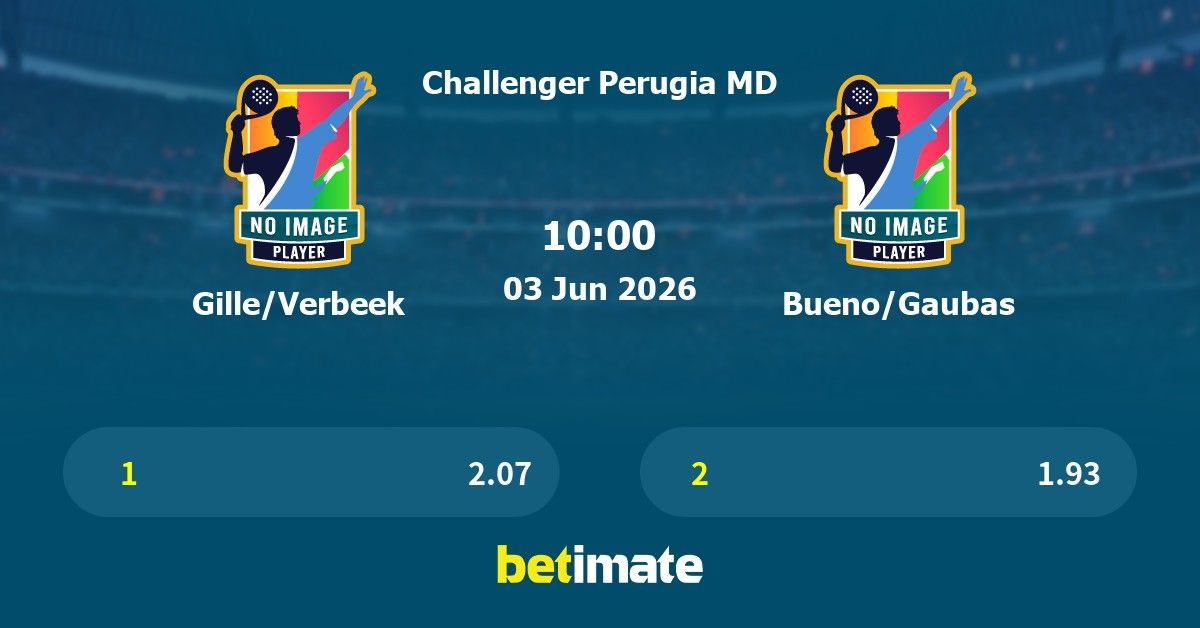 Gille/Verbeek vs Bueno/Gaubas Prediction, Tennis Odds & Betting Tips 03 ...