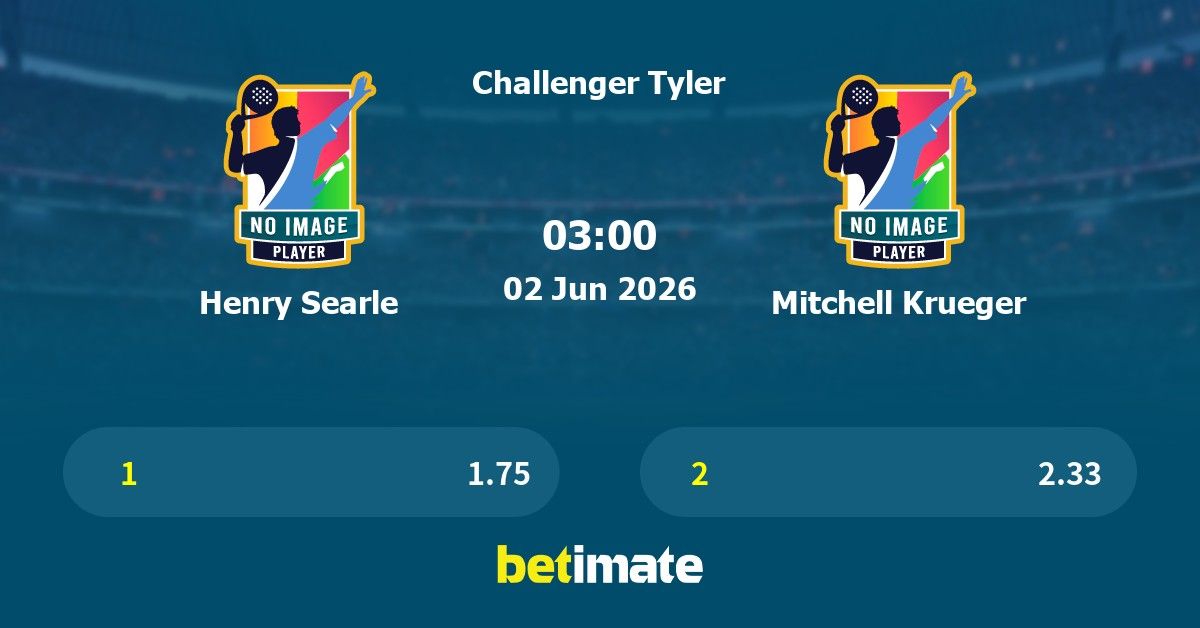 Henry Searle vs Mitchell Krueger Prediction, Tennis Odds & Betting Tips ...