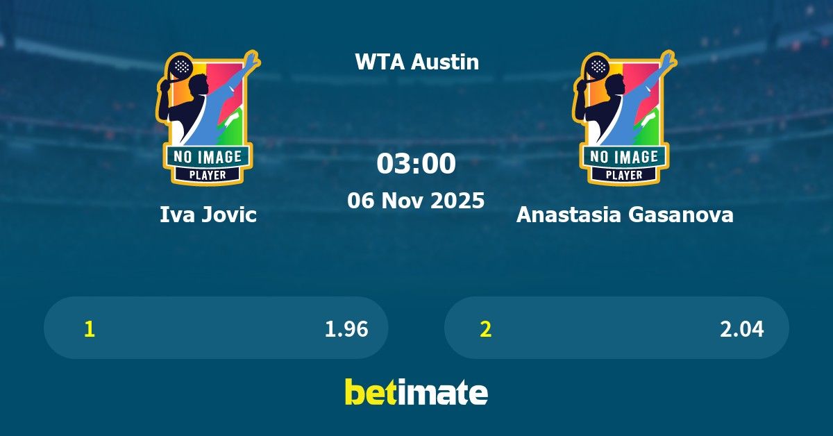 Iva Jovic vs Anastasia Gasanova Prediction, Tennis Odds & Betting Tips ...