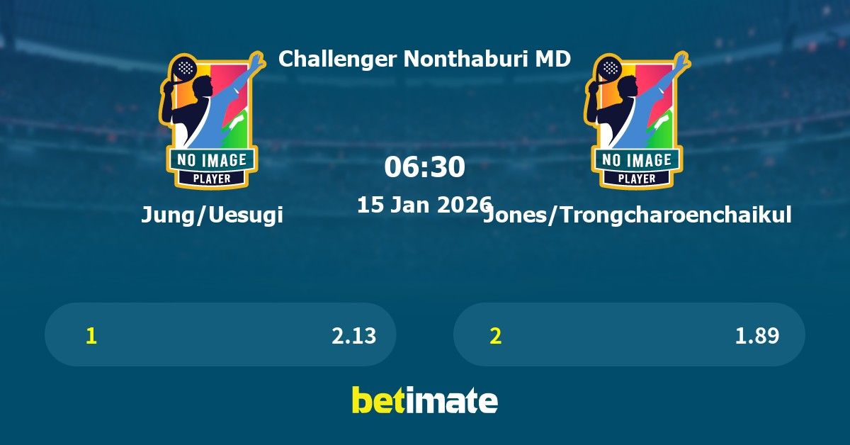 Jung/Uesugi vs Jones/Trongcharoenchaikul Prediction, Tennis Odds ...