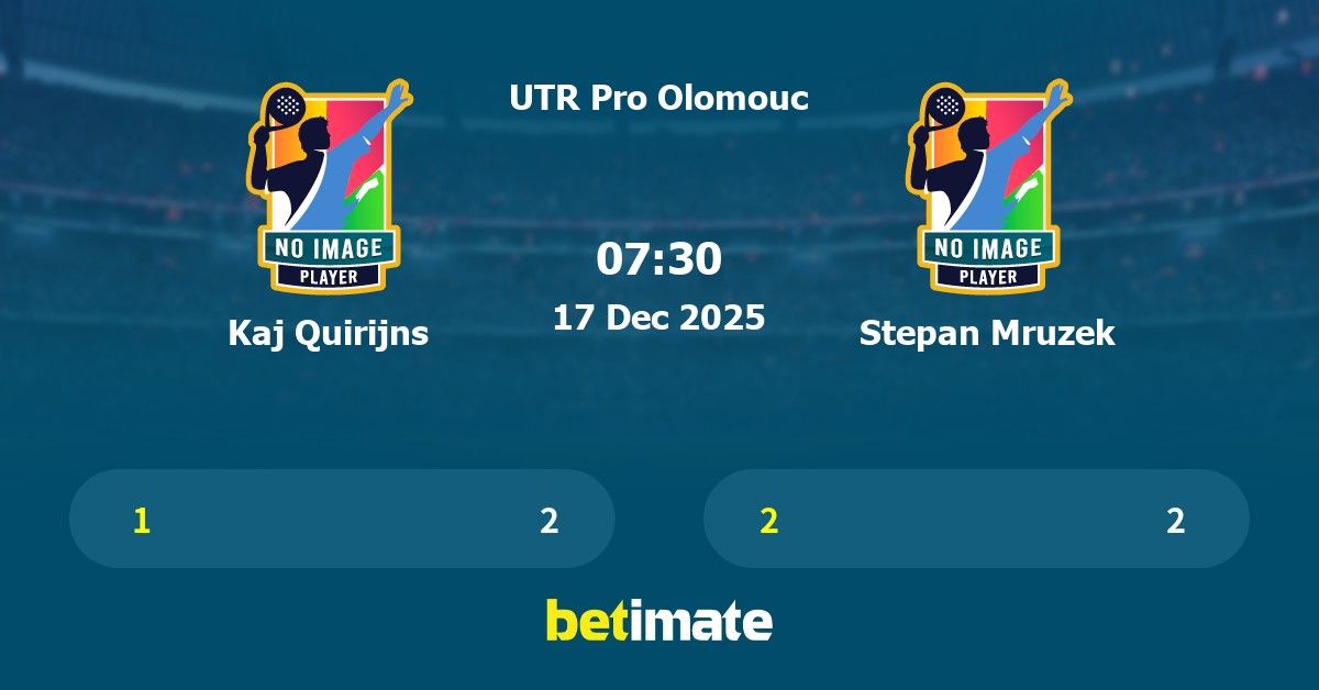 Kaj Quirijns vs Stepan Mruzek Prediction, Tennis Odds & Betting Tips 17 ...
