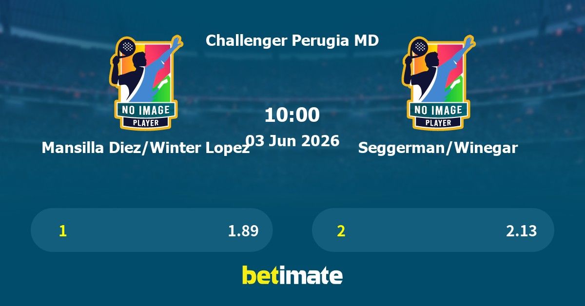 Mansilla Diez/Winter Lopez vs Seggerman/Winegar Prediction, Tennis Odds ...