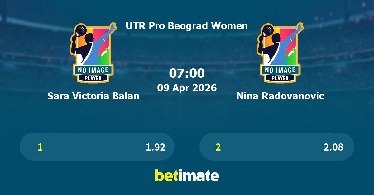 Sara Victoria Balan vs Nina Radovanovic Prediction, Tennis Odds ...
