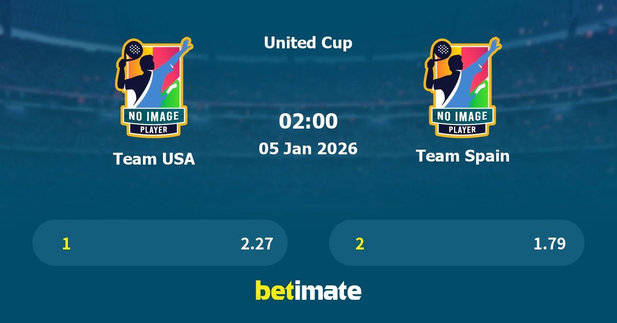 Team USA vs Team Spain Prediction, Tennis Odds & Betting Tips 05/01/2026