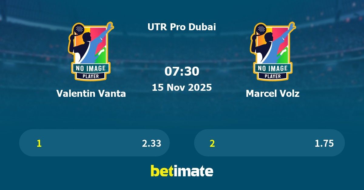 Valentin Vanta vs Marcel Volz Prediction, Tennis Odds & Betting Tips 15 ...