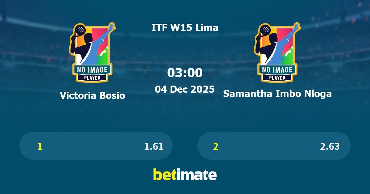Victoria Bosio vs Samantha Imbo Nloga Prediction, Tennis Odds & Betting ...