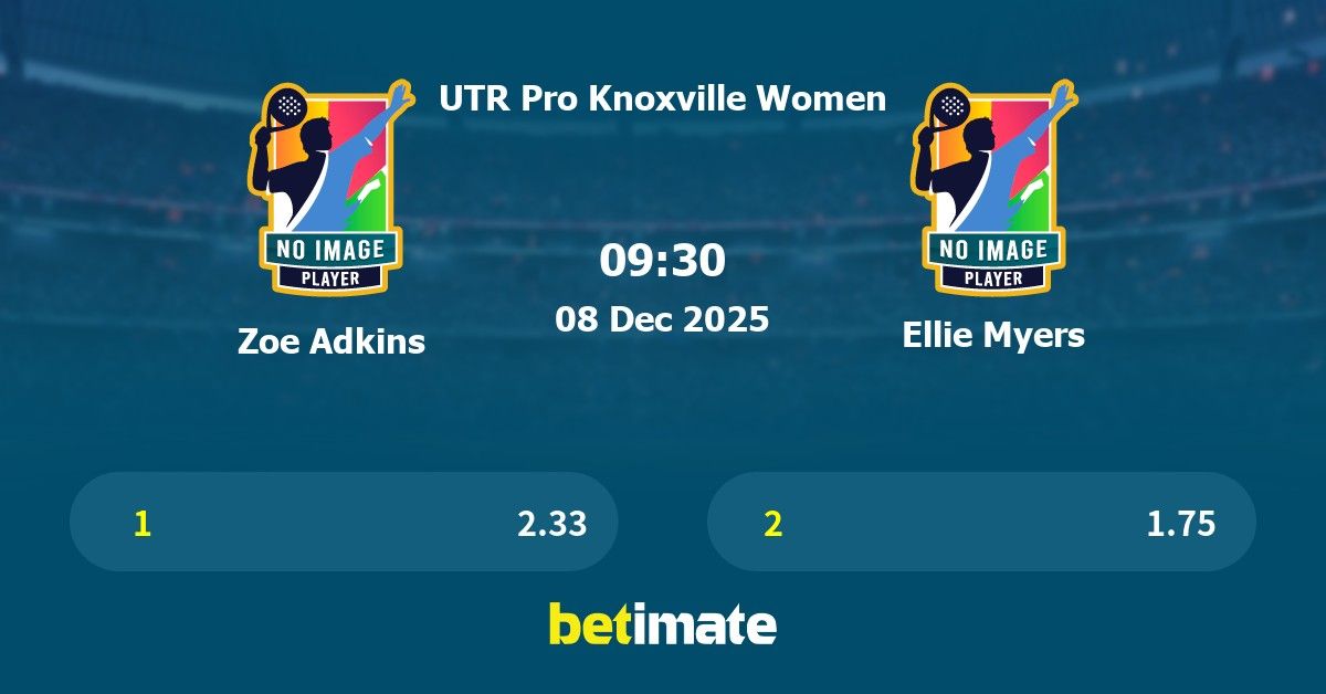 Zoe Adkins vs Ellie Myers Prediction, Tennis Odds & Betting Tips 08/12/2025