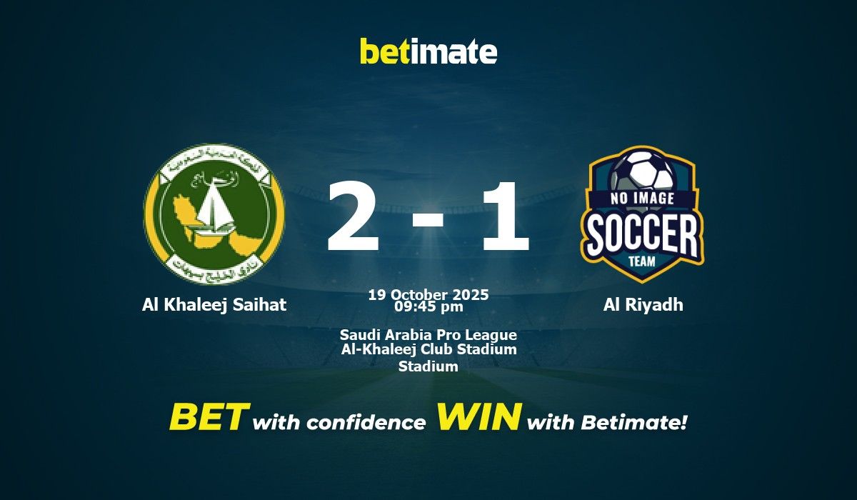การทำนาย Al Khaleej Saihat กับ Al Riyadh, อัตราต่อรองและเคล็ดลับการเดิม ...