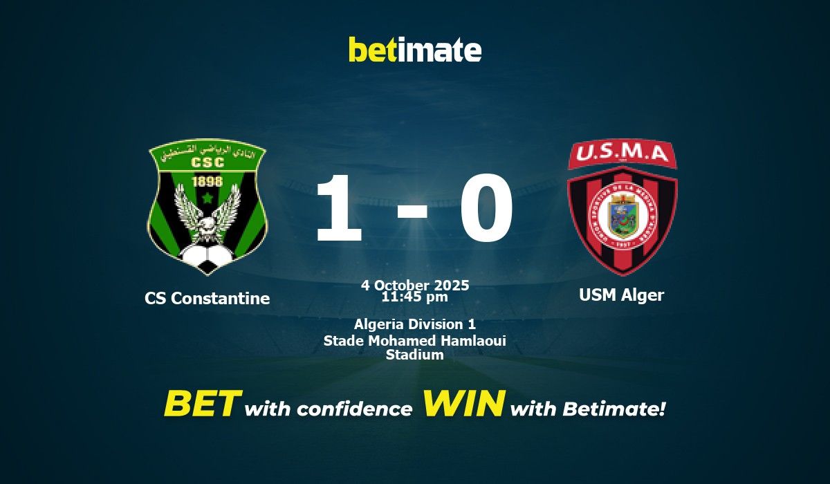 การทำนายผล CS Constantine ปะทะ USM Alger อัตราต่อรอง และเคล็ดลับการเดิม ...