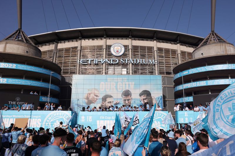 Manchester City Parade: Celebrating Domestic Double and Pep Guardiola ...