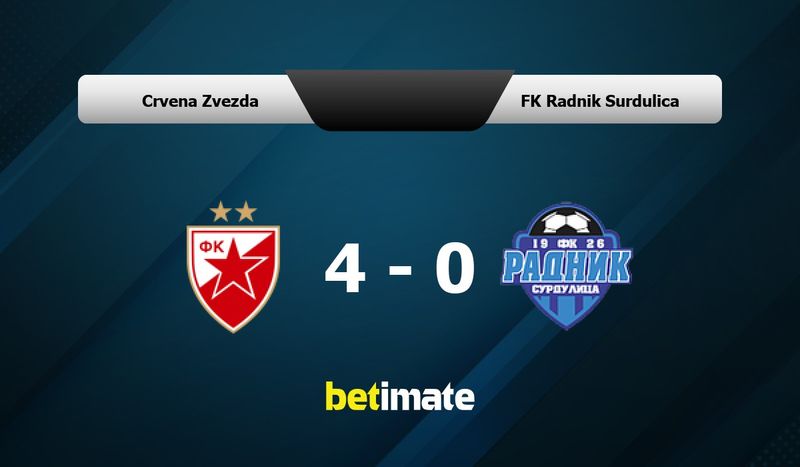 Crvena Zvezda vs FK Radnik Surdulica Prediction, Odds & Betting Tips 11 ...