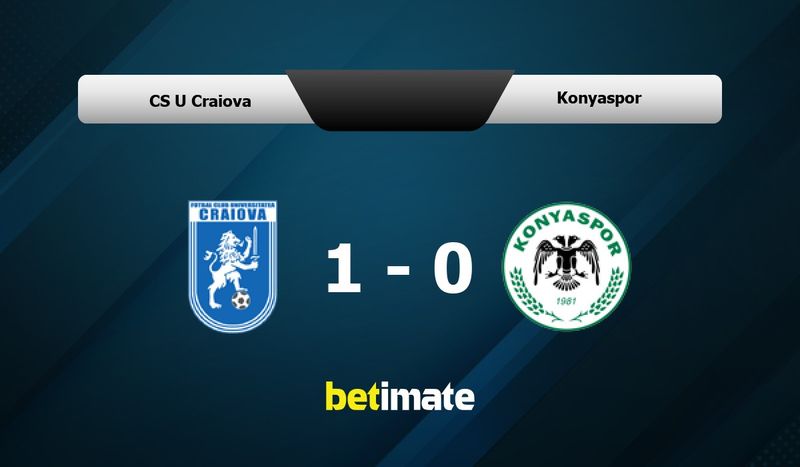 CS U Craiova vs Konyaspor Prediction, Odds & Betting Tips 01/07/2026