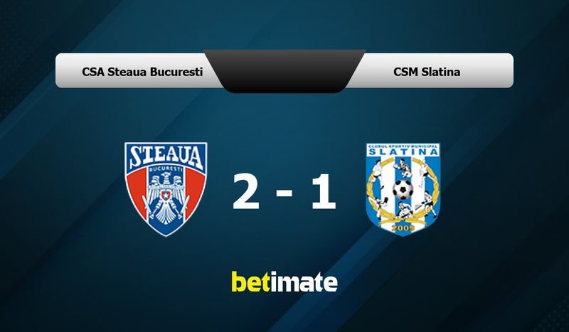 CSA Steaua Bucuresti vs CSM Slatina Prediction, Odds & Betting Tips 02 ...