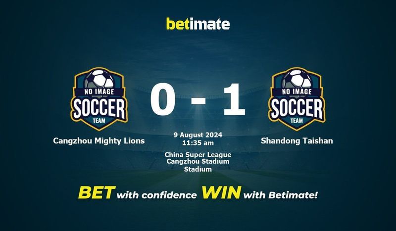 Cangzhou Mighty Lions vs Shandong Taishan Live Commentary & Result, 08 ...