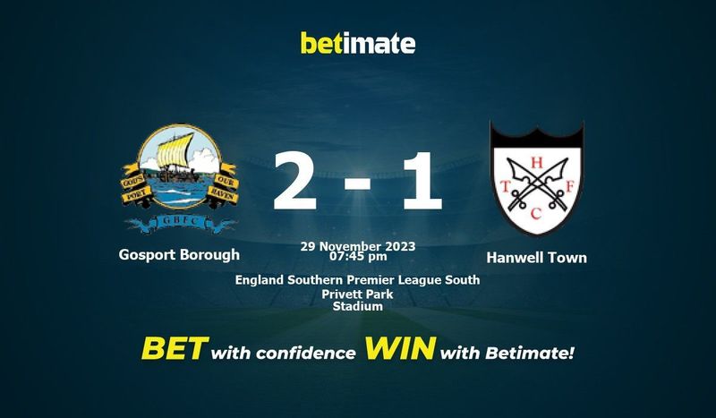 Gosport Borough vs Hanwell Town Live-kommentti ja tulos, 29.11.2023 ...