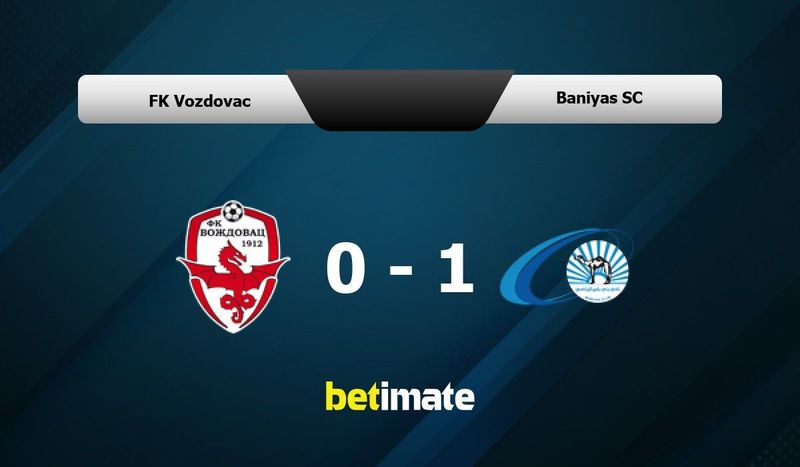 FK Vozdovac vs Baniyas SC Prediction, Odds & Betting Tips 07/22/2025