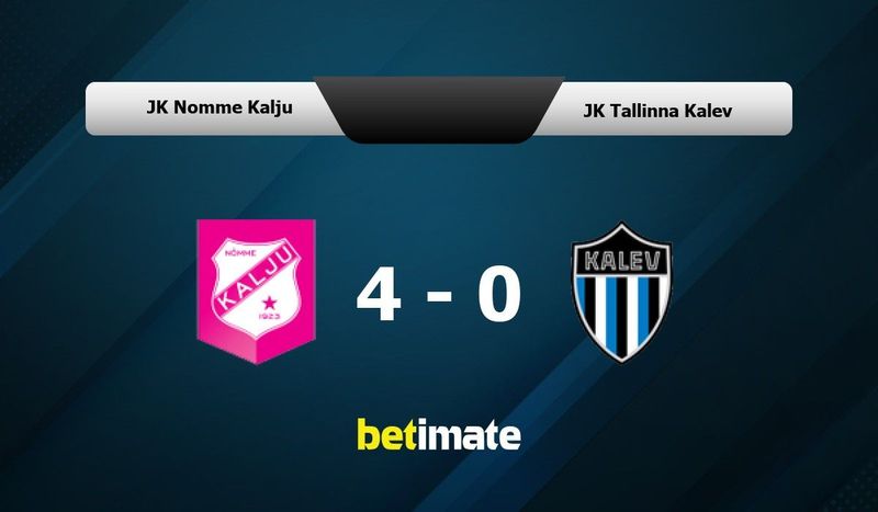 JK Nomme Kalju vs JK Tallinna Kalev Prediction, Odds & Betting Tips 07 ...