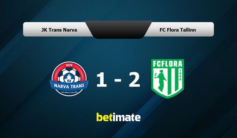 JK 트란스 나르바 vs FC 플로라 탈린 경기 예측, 배당률 및 베팅 팁 2025년 8월 2일