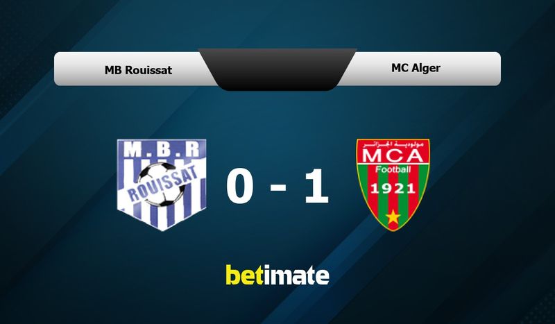 MB Rouissat vs. MC Alger -ottelun ennustukset, kertoimet ja ...