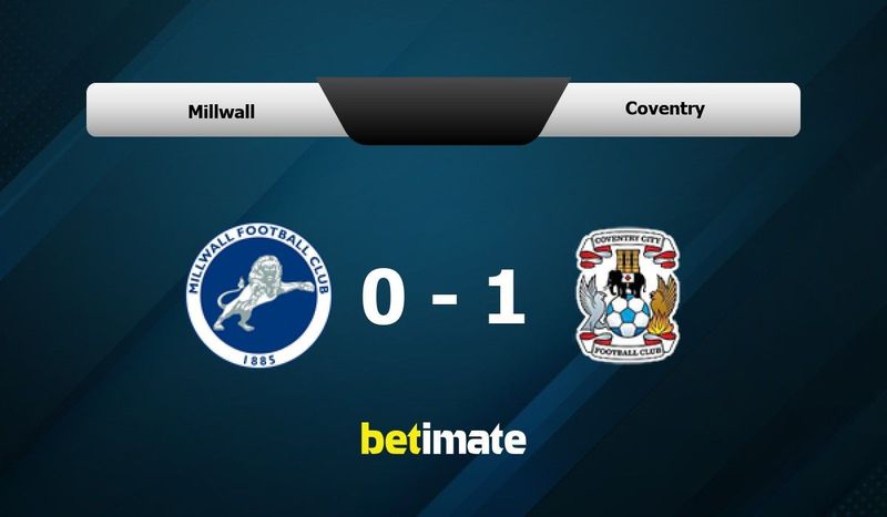 Pronostic, cotes et conseils de paris Millwall vs Coventry (26/08/2025)