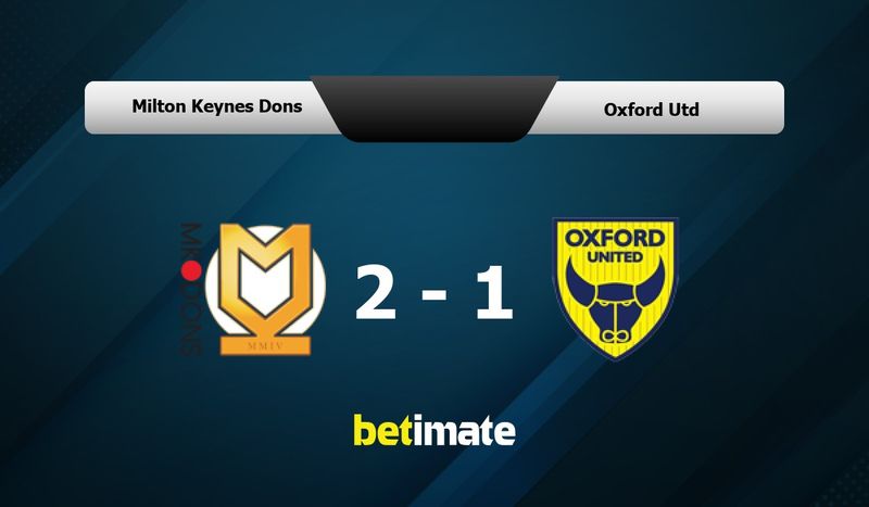 Milton Keynes Dons vs Oxford Utd Prediction, Odds & Betting Tips 01/09/2026