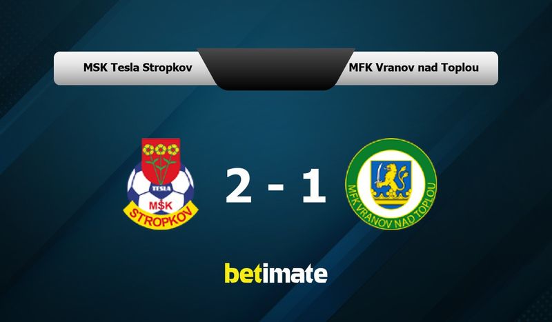MSK Tesla Stropkov vs MFK Vranov nad Toplou Prediction, Odds & Betting ...